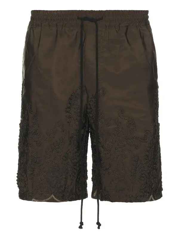 SONG FOR THE MUTE Elasticated Shorts - Deep Green