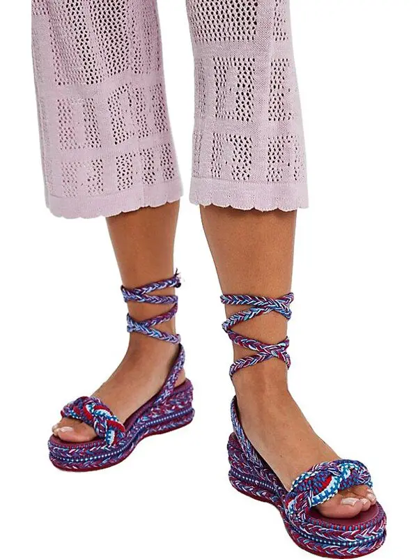AMAMBAIH Manuela Wrap Sandals - Pomegranate