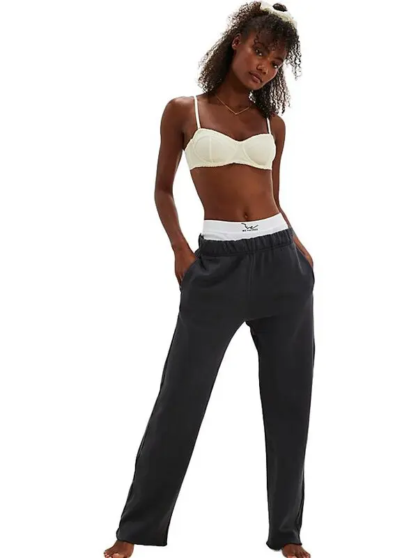Nsf Rowan Straight Leg Sweatpants - Light Black