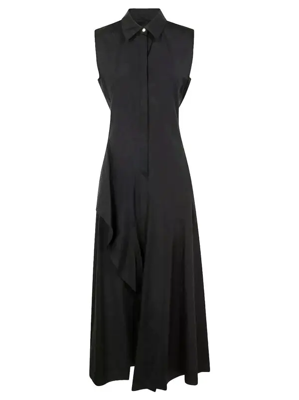 Max Mara Keras Asymmetric Sleeveless Dress - Black