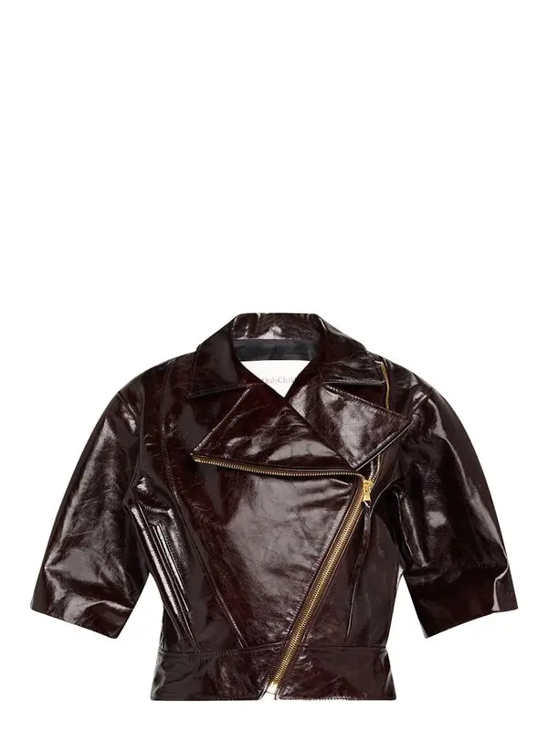 ANONLYCHILD Toots Crinkle Leather Jacket - Cognac