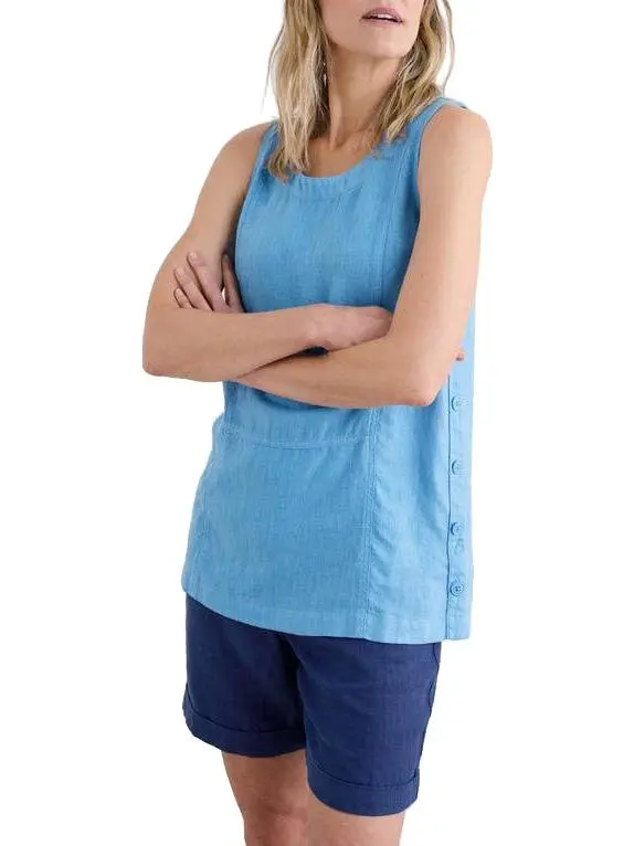 SEASALT CORNWALL Foredune Linen Top - Clear Sky
