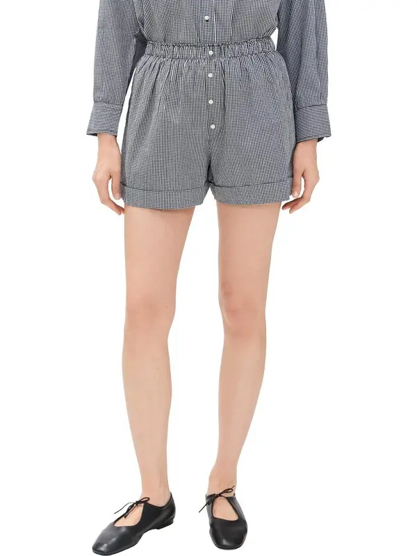 The Great. Boxer Shorts - Black & White Gingham