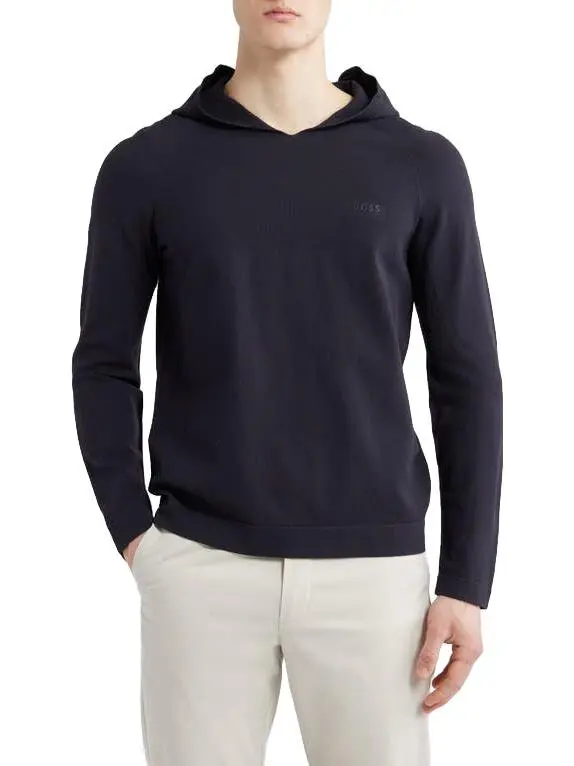 Hugo Boss Seamless Tech Performance Hoodie - Dark Blue