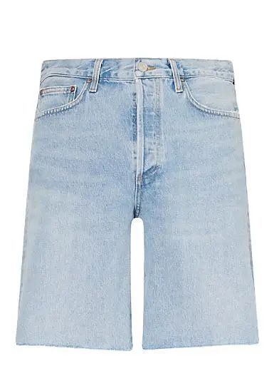 AGOLDE Anson Mid-rise Denim Shorts - Force (vint Marbled Ind)