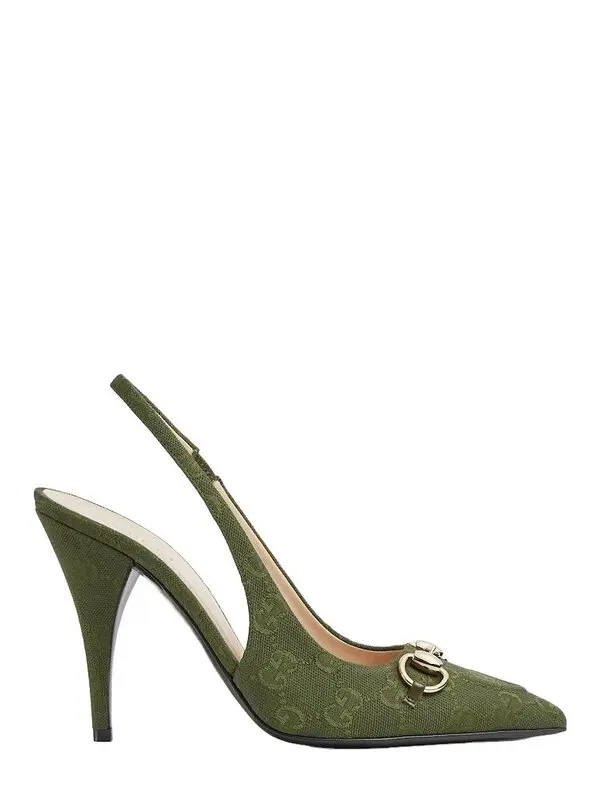 Gucci Horsebit Slingback Pumps - Green