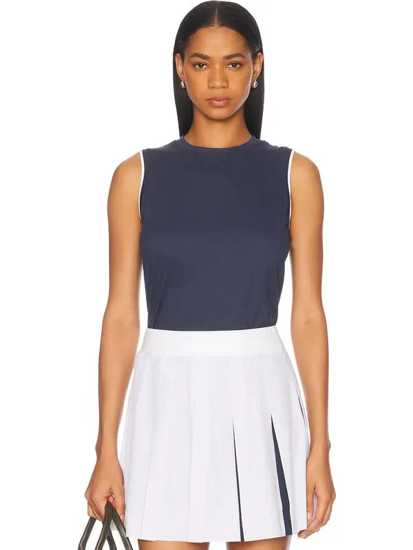 Varley Arton Performance Tank Top - Blue Nights & White