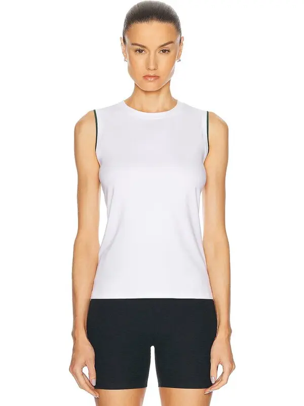 Varley Arton Performance Tank Top - White & Forest