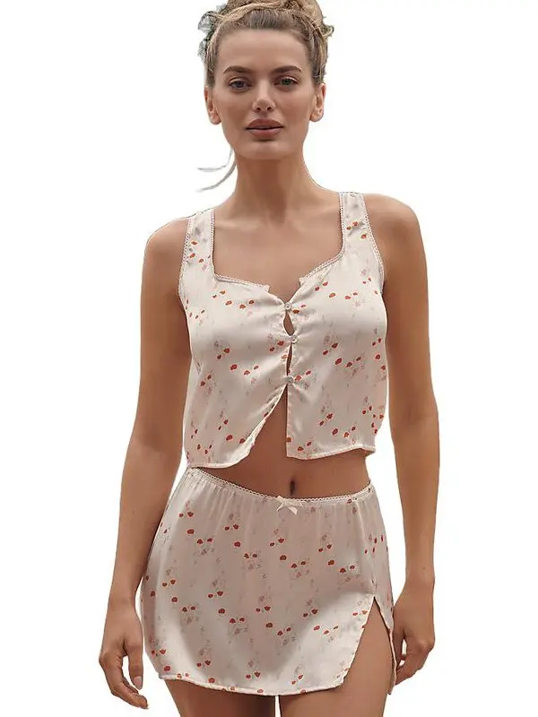 DIPPIN DAISY'S Charmed Satin Mini Skirt - White
