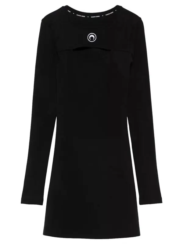 MARINE SERRE Moon Logo Mini Dress - Black