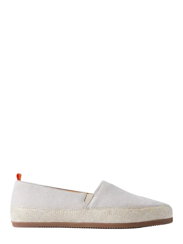 Mulo Linen Espadrilles - Gray