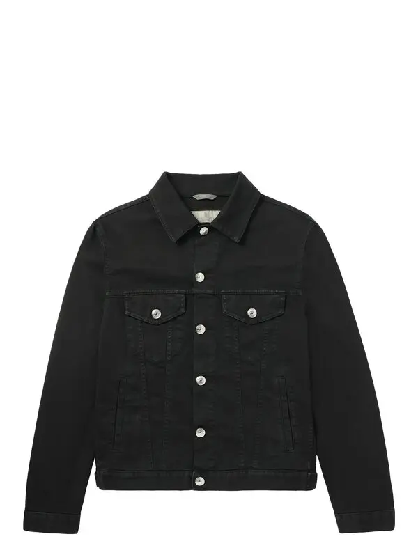 Brunello Cucinelli Denim Trucker Jacket - Black