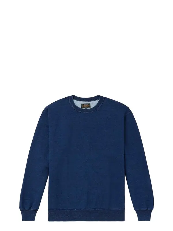 BEAMS Cotton-jersey Sweatshirt - Blue