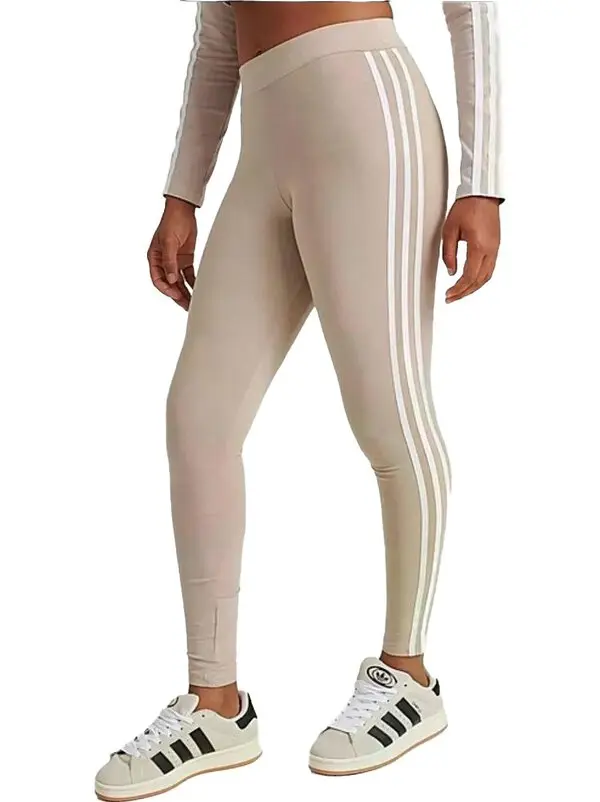 Adidas 3-stripes Beige Leggings - Neutrals