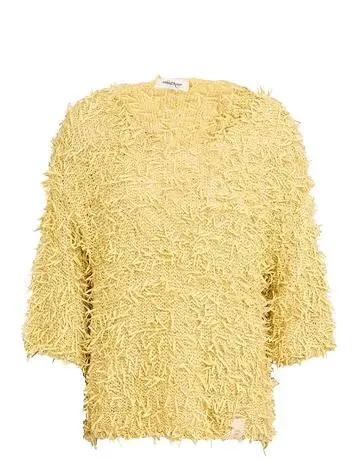 OTTOD'AME Crewneck 3/4 Sleeve Sweater - Yellow