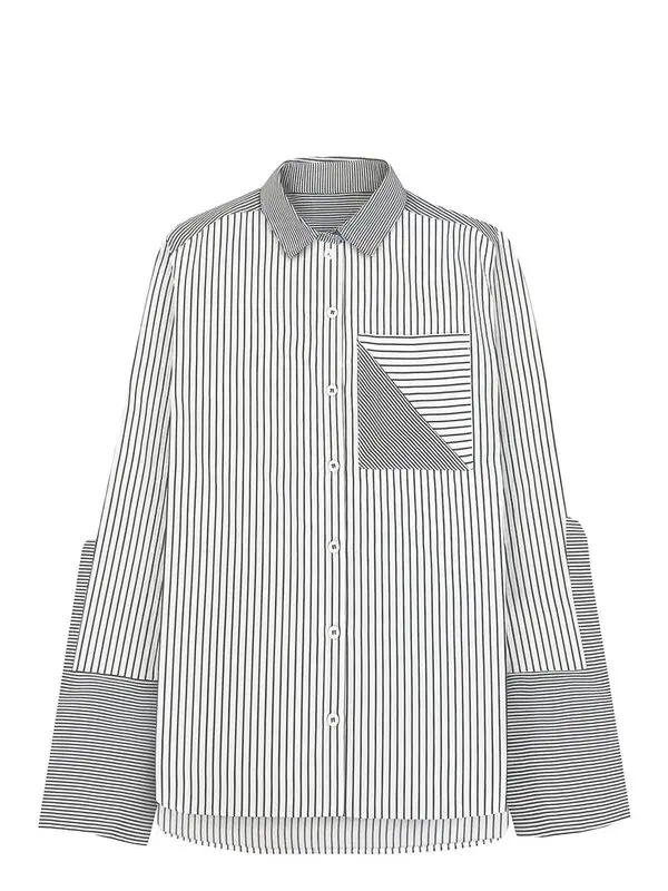 THEO THE LABEL Echo Stripe Shirt - Leopard