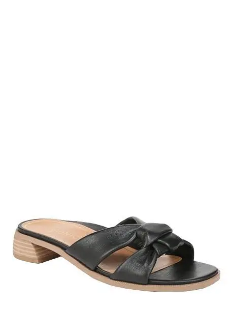 Vionic Mabel Leather Slide Sandal - Black