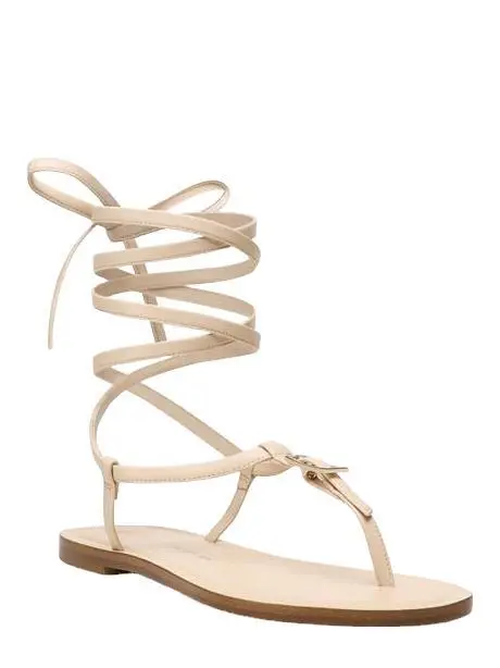 STUART WEITZMAN Georgie Ankle Wrap Sandal - Barely Beige
