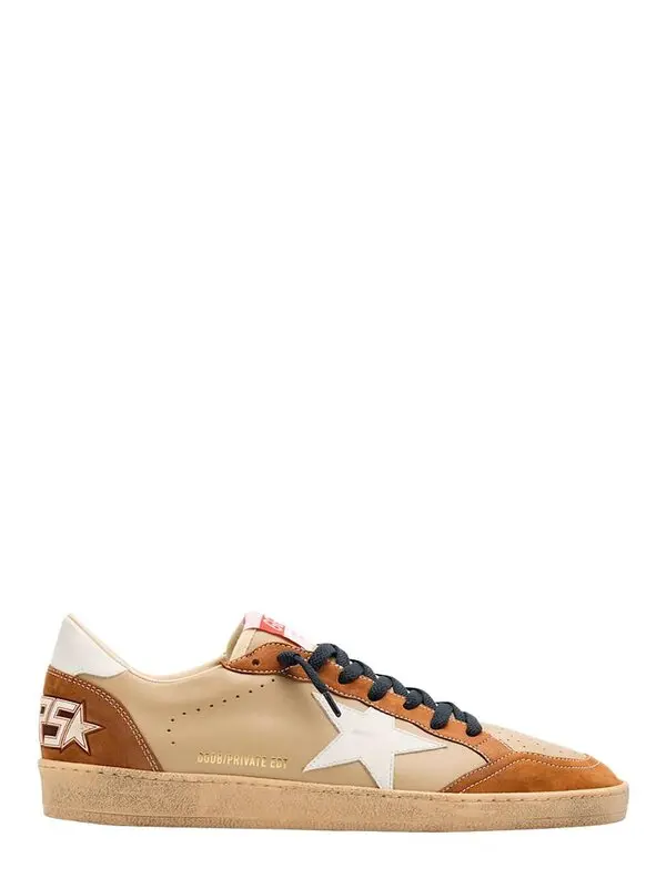 Golden Goose Ballstar Nubuck Leather Sneakers - Beige/white