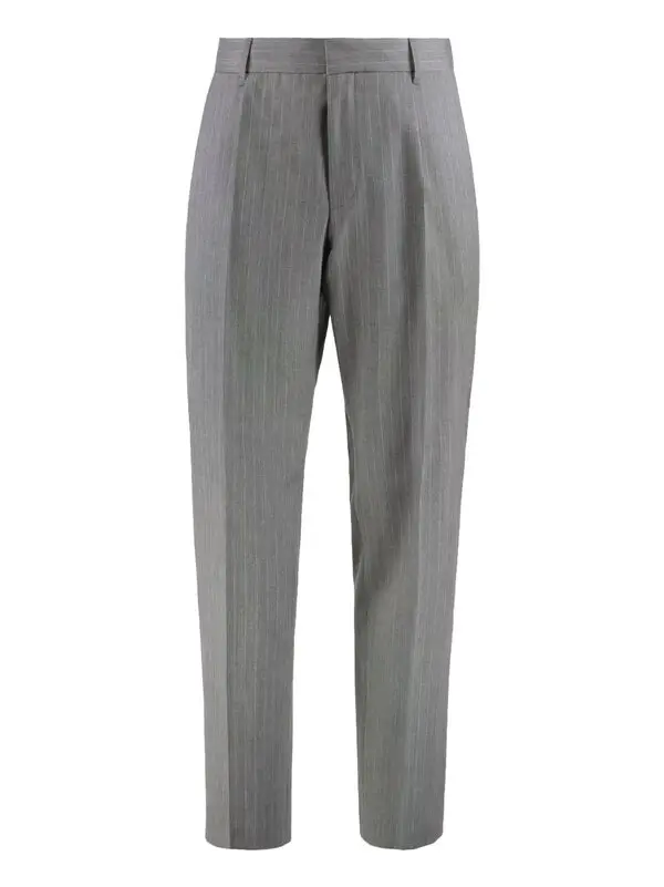 Hugo Boss Pinstripe Tailored Trousers - Grey