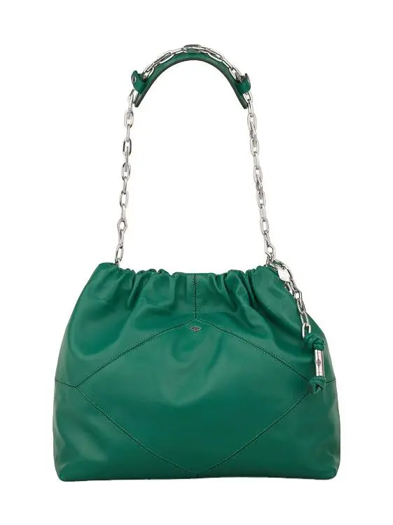 Ba&sh June Leather Tote Bag - Green