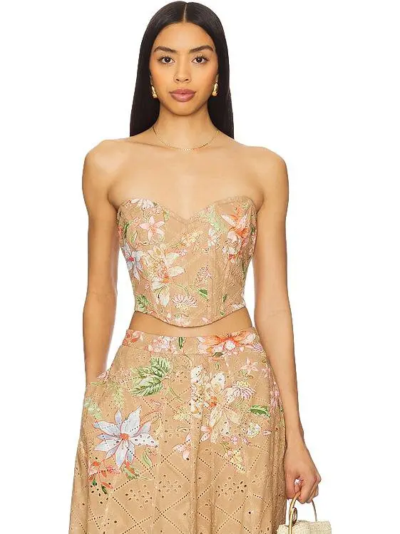 Hemant & Nandita X Corset Top - Beige
