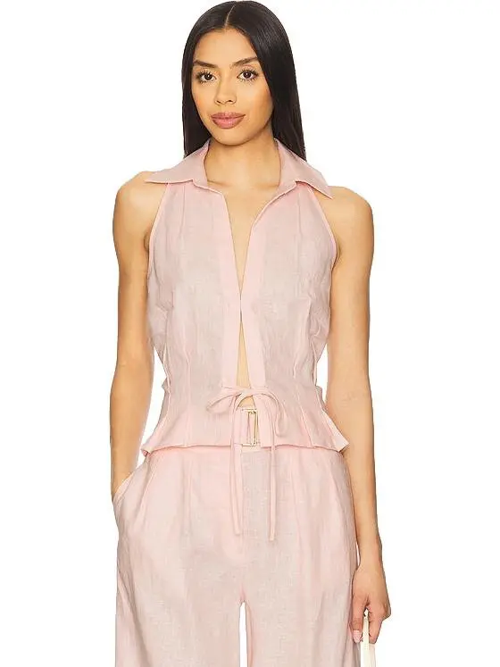 HEVRON Sloan Vest - Rose Quartz