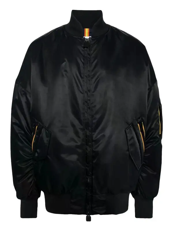 K-WAY Londony Satin-finish Bomber Jacket - Black