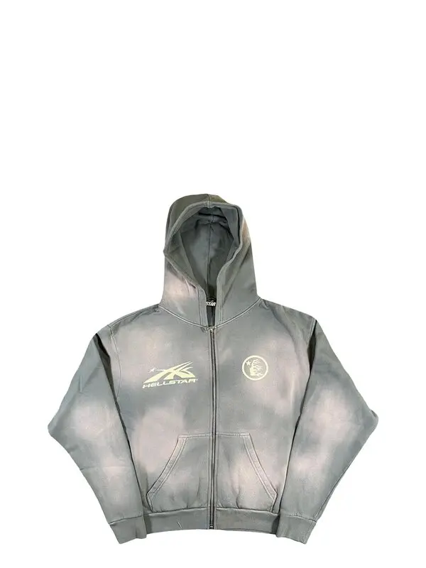 HELLSTAR Zip-up Sweatshirt - Grey