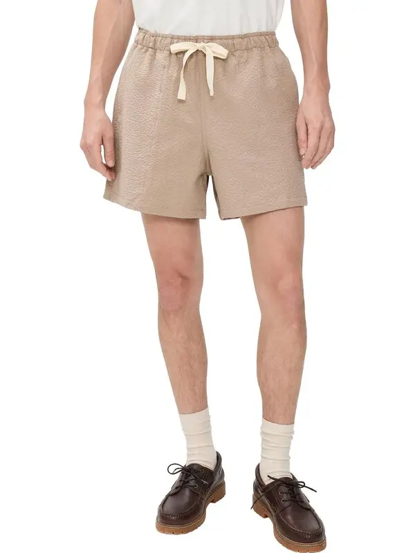 Howlin' Magic Seersucker Shorts - Biscuit