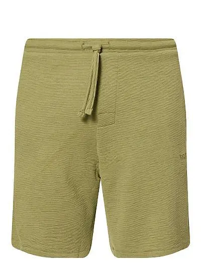 Hugo Boss Ribbed Stretch-woven Shorts - Medium Green