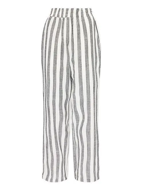 4TH & RECKLESS Wide-leg Woven Trousers - Stripe