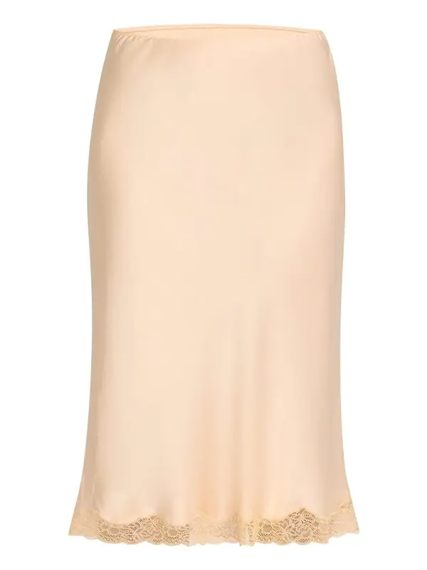 THE ROW Irene Silk Slip Skirt - Pale Grass