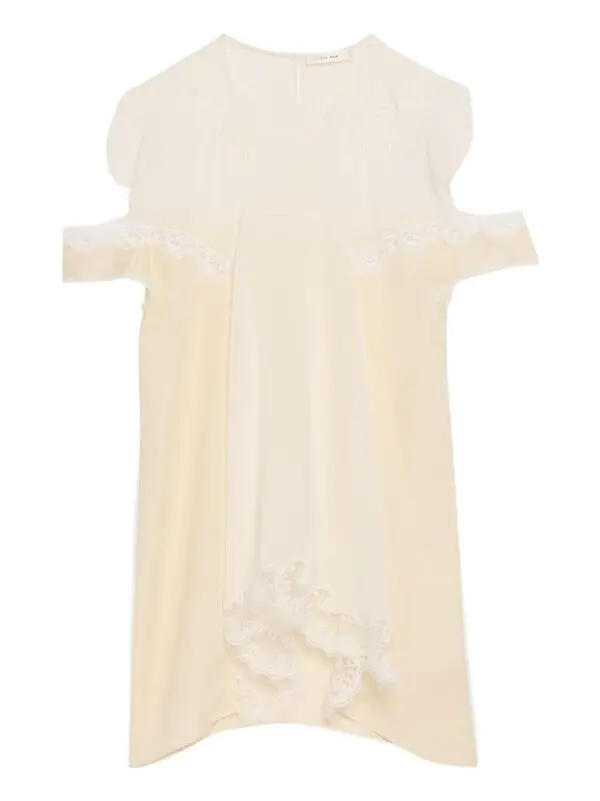 THE ROW Desy Lace Trim Top - Off White