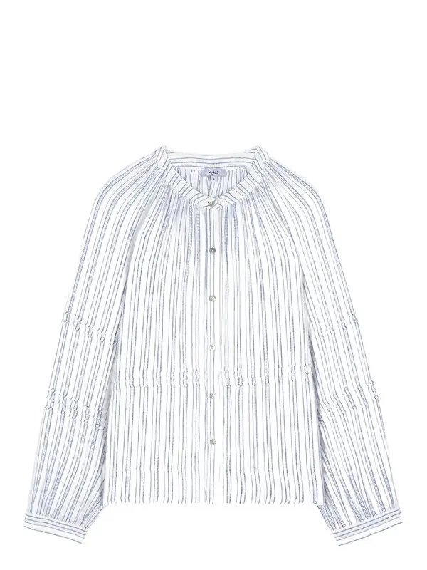 Rails Frances Button-front Linen Blouse - Sonoma Stripe