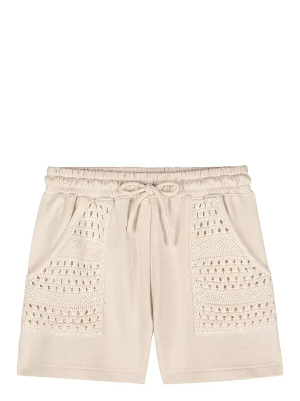 Rails Eddie Crochet Cotton Shorts - Oat
