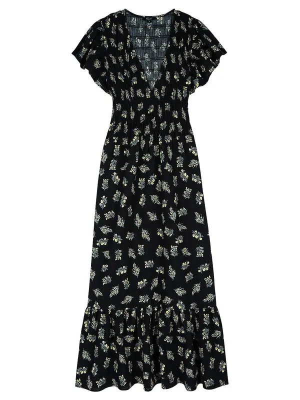 Rails Clementine Flutter-sleeve Midi Dress - Dark Amaryllis