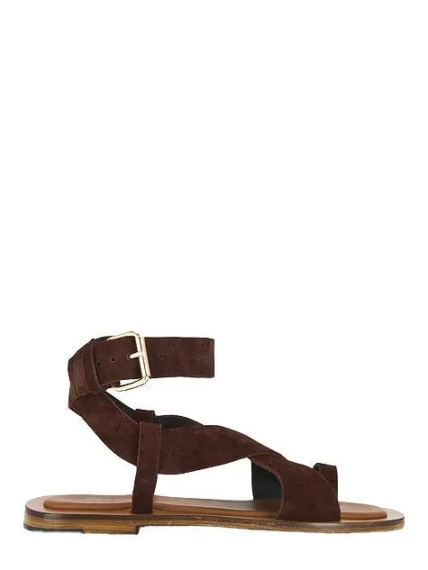 MANSUR GAVRIEL Ankle Strap Sandal - Chocolate