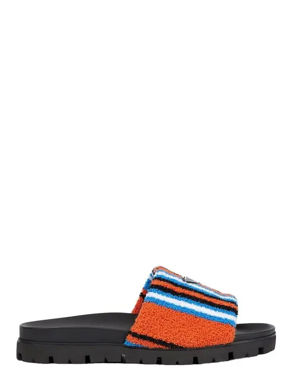 Prada Furry Slides - Multicoloured