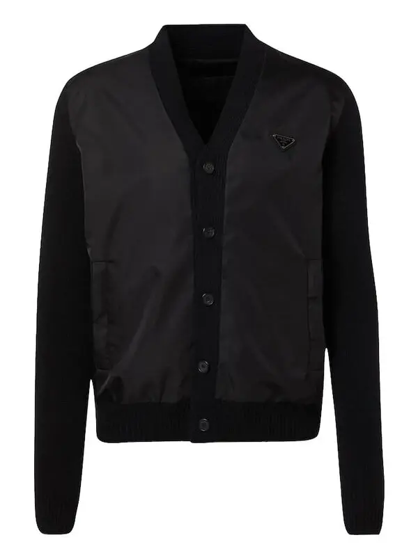 Prada Wool And Cashmere Cardigan - Black