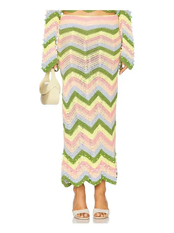Celiab X Striped Skirt - Multi Stripe