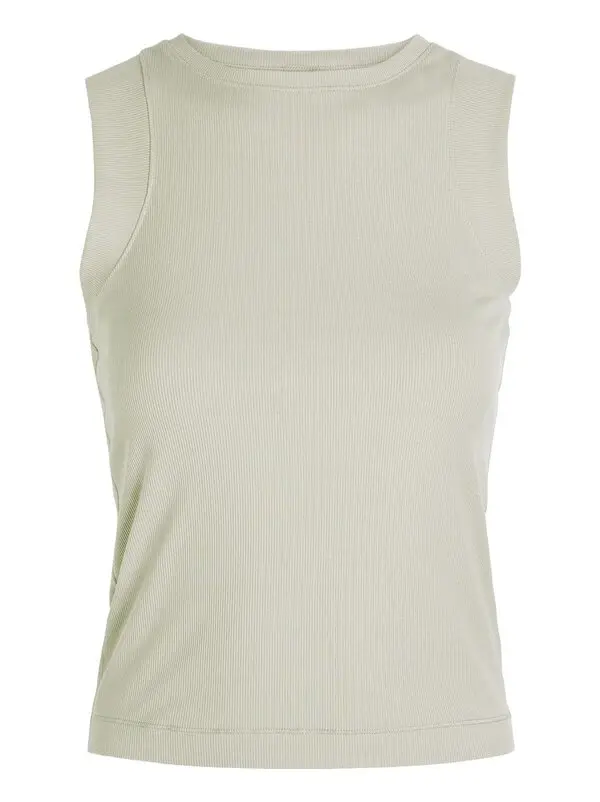 Vuori Ribbed Stretch-modal Tank - Light Grey