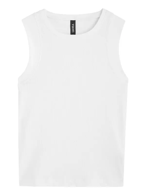 Vuori Ribbed Stretch-modal Tank - White