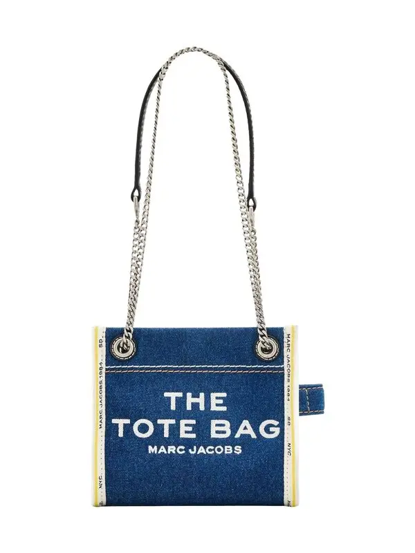 Marc Jacobs Denim Chain Tote Bag - Blue