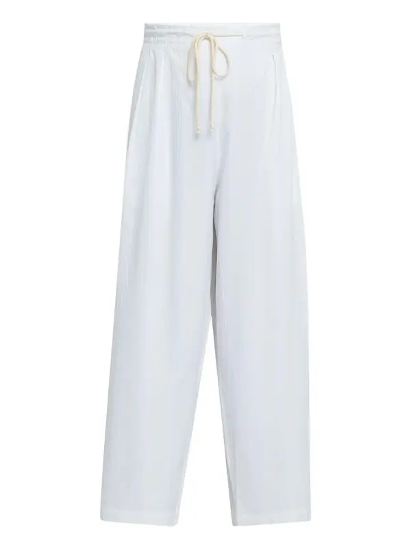 Maria Mcmanus Cropped Striped Sateen Pants - Whitewhite Stripe