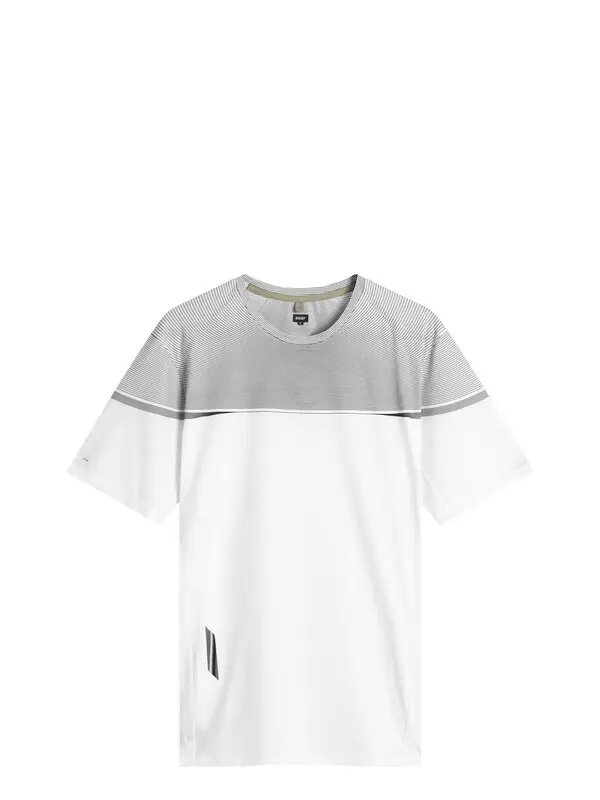 SOAR Printed Tech T-shirt - White/black Stripe