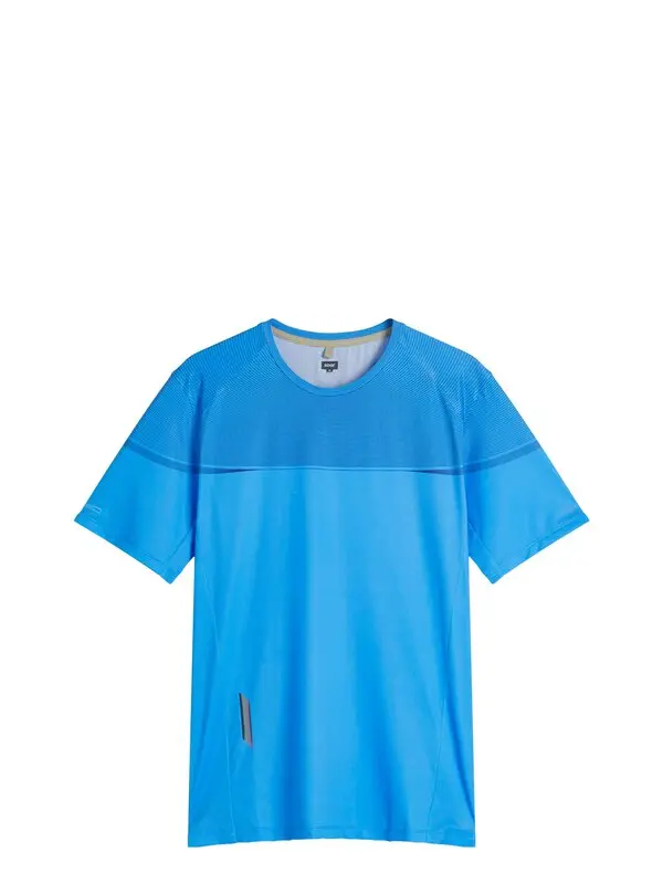 SOAR Printed Tech T-shirt - Blue/navy Stripe