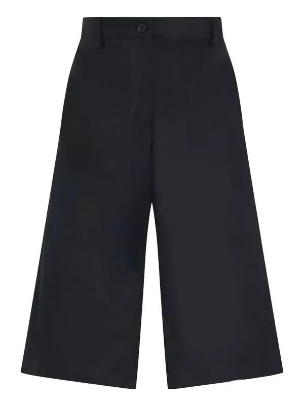 Rosetta Getty Wide-leg Bermuda Shorts - Black