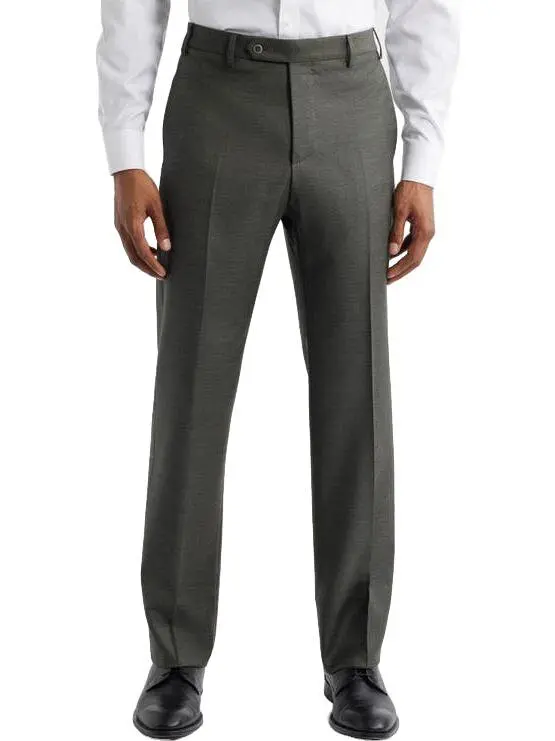 Zanella Devon Super 110s Serge Trousers - Sage