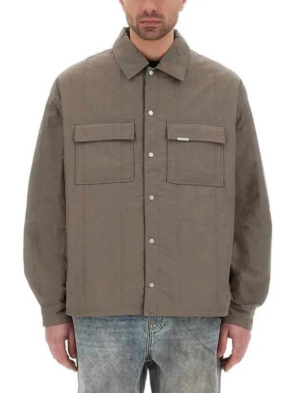 REPRESENT Quilted Overshirt - Green